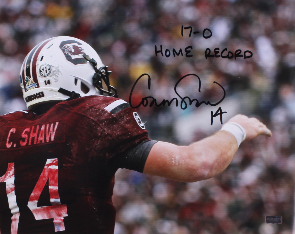 Connor Shaw Signed South Carolina Gamecocks 16x20 Photo Inscribed "17-0 ...