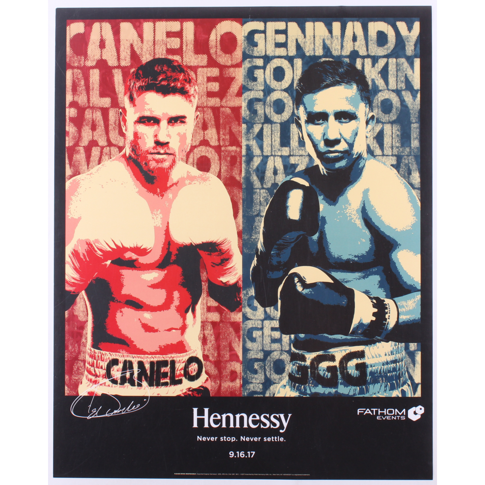 Canelo Alvarez & Gennady Golovkin "Hennessy" 18x22 Ad Poster | Pristine ...