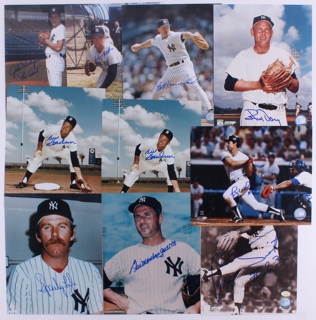 Lot of (10) Yankees Players Signed 8x10 Photos with Sparky Lyle, Roy ...