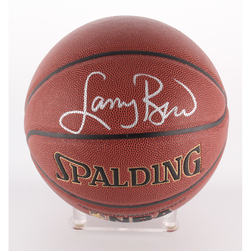 Larry Bird Signed NBA Basketball (Bird Hologram & Schwartz COA ...