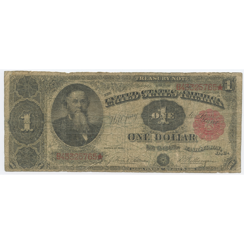 1891 $1 One Dollar U.S. Treasury Bank Note | Pristine Auction