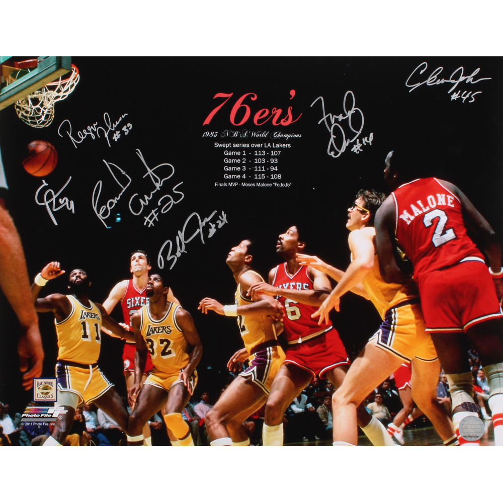 1983 76ers Champions 16x20 Photo Signed by (6) with Clint Richardson ...