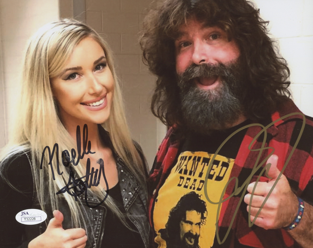 Mick Foley & Noelle Foley Signed WWE 8x10 Photo (JSA COA) | Pristine ...