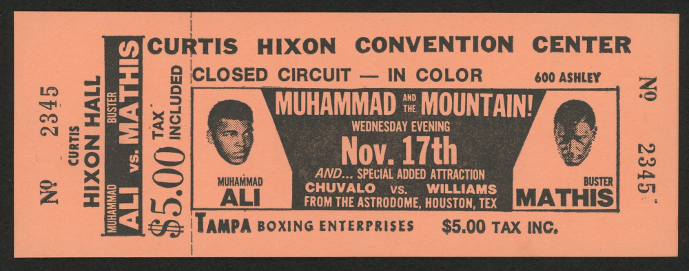 Unused 1971 Muhammad Ali & Buster Mathis Fight Ticket | Pristine Auction