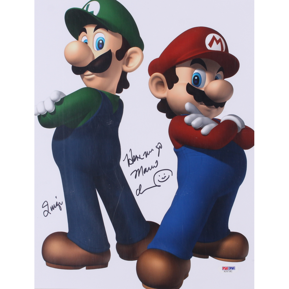 Charles Martinet Signed Mario 11x14 Photo With Inscriptions (PSA COA ...