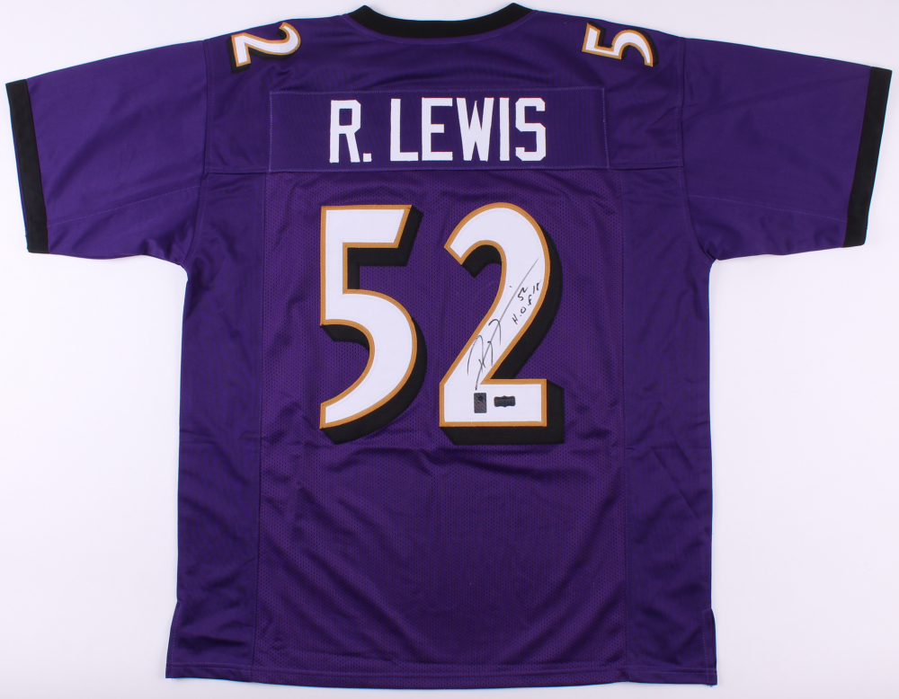 Ray Lewis Signed Jersey Inscribed "HOF 18" (Radtke COA & Lewis Hologram ...