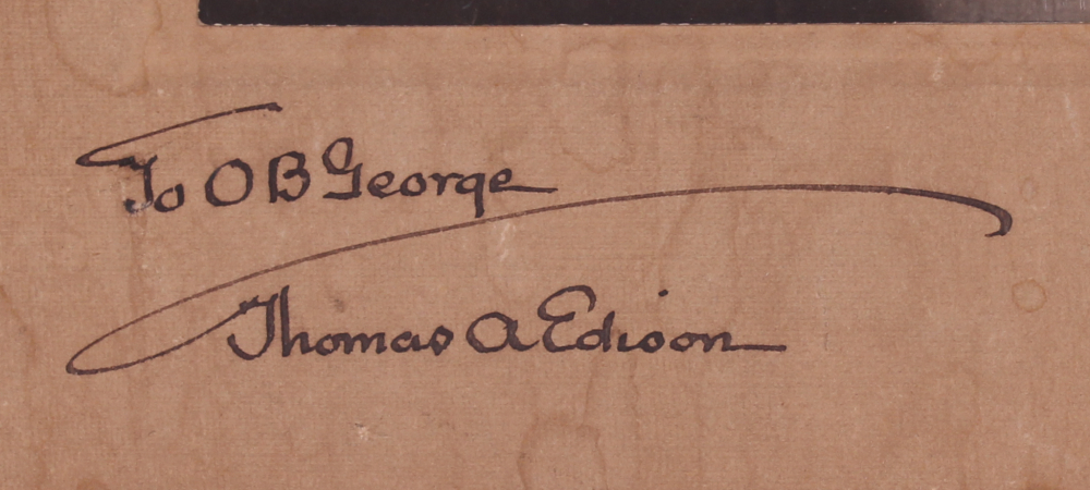 Thomas Edison Signed 6.5x9 Custom Matted Photo (JSA LOA) | Pristine Auction