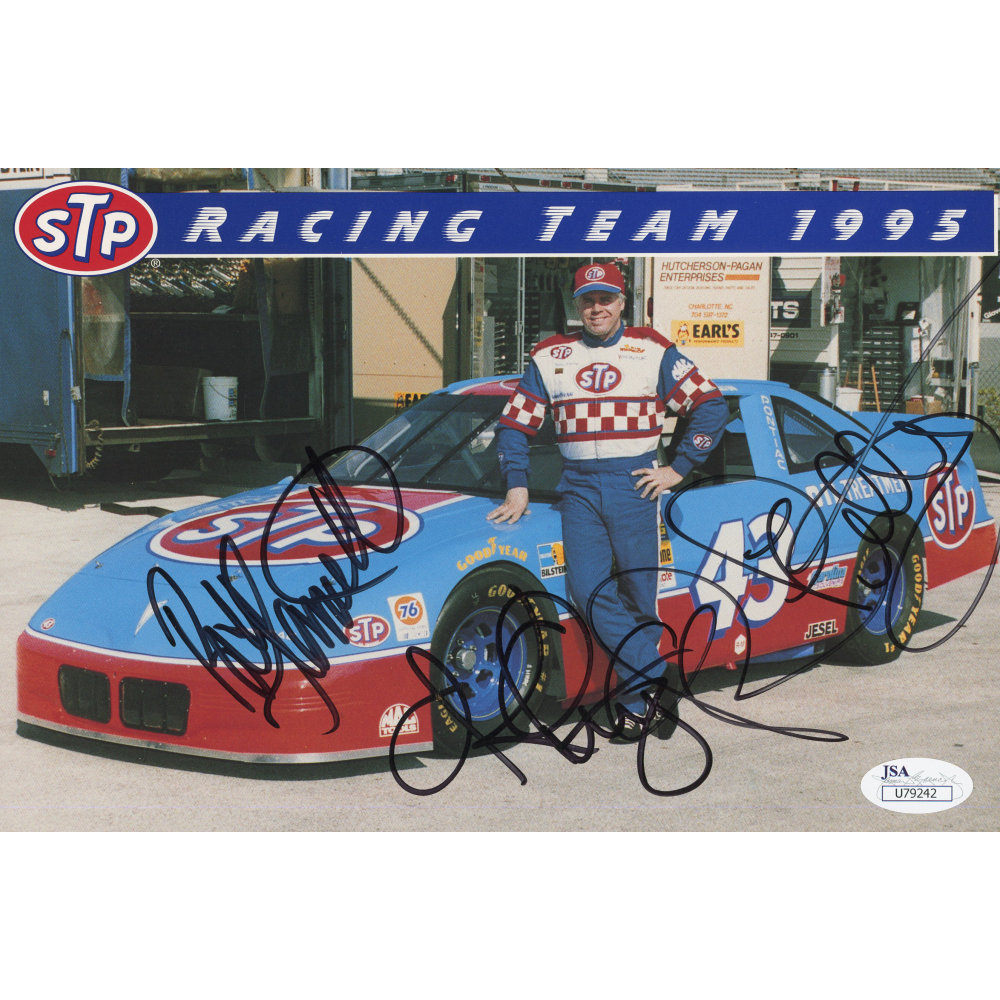 Bobby Hamilton, Richard Petty & Kyle Petty Signed No. 43 STP 6x9 Photo ...