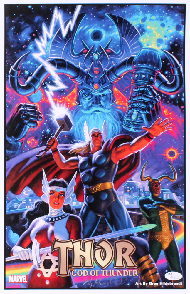 Greg Hildebrandt Signed "Thor: God of Thunder" 11x17 Print (JSA COA ...