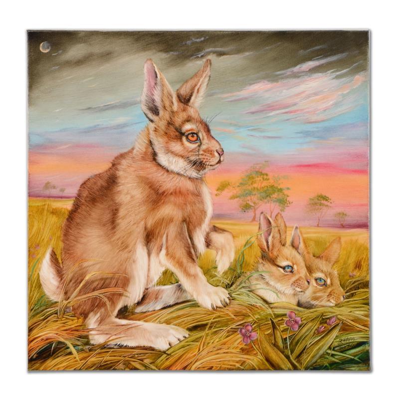 Martin Katon Signed "White Lion Harmony" 24x24 Original Oil Painting on ...