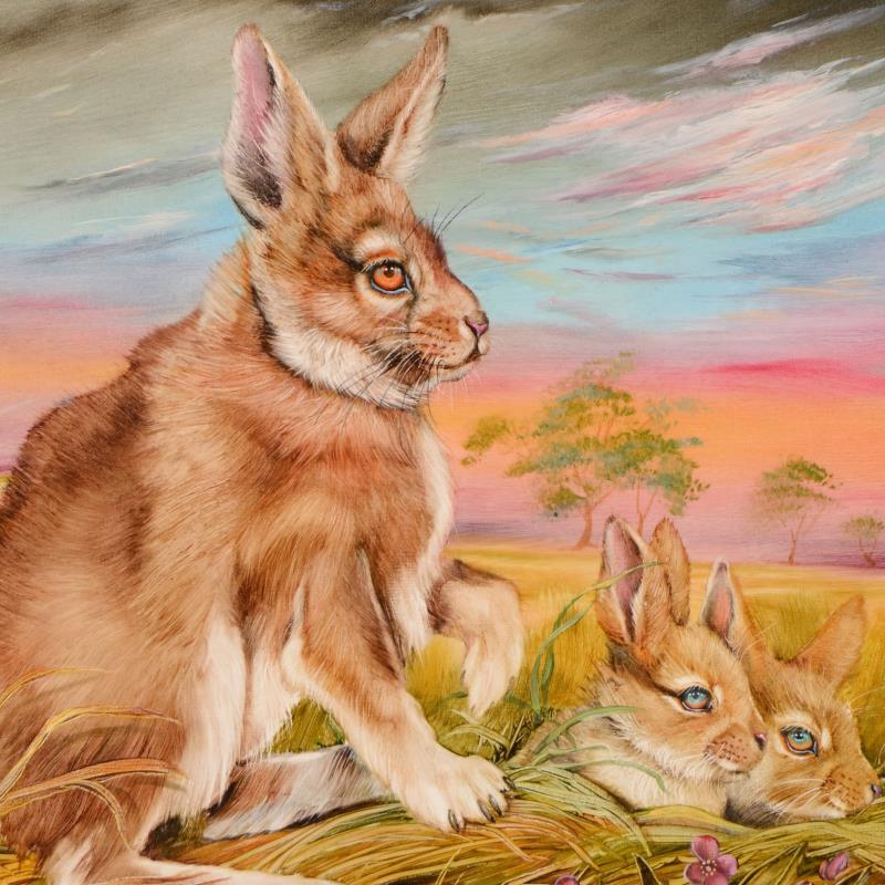 Martin Katon Signed "White Lion Harmony" 24x24 Original Oil Painting on ...