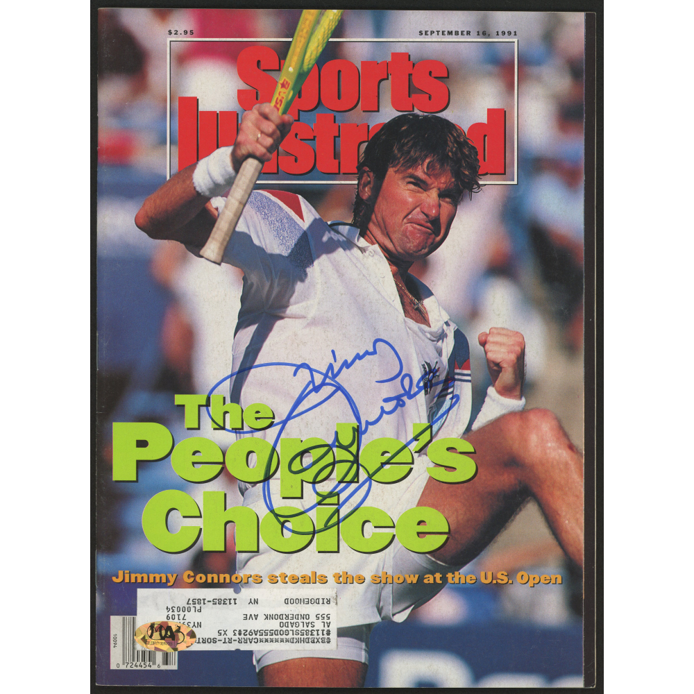 Jimmy Connors Signed 1991 Sports Illustrated Magazine (MAB Hologram ...