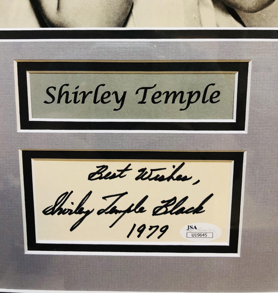 Shirley Temple Signed 15x22 Custom Framed Signature Cut Display ...