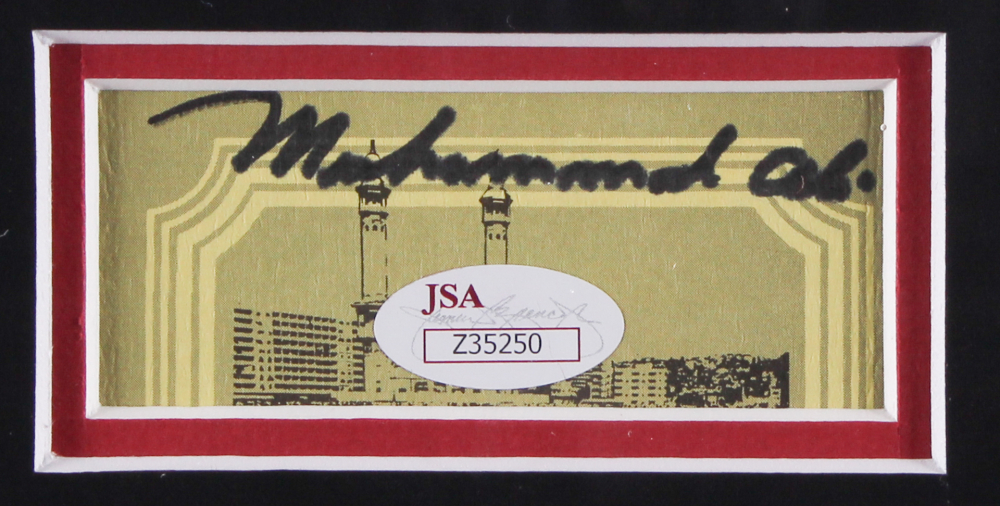 Muhammad Ali Signed 18x18 Custom Framed Cut Display Jsa Loa Pristine Auction