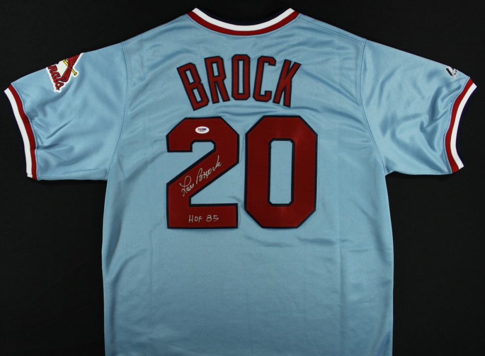 Lou Brock Signed Cardinals Jersey Inscribed "HOF 85" (PSA COA ...