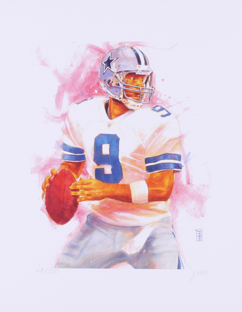 Tony Romo Cowboys 11x14 Limited Edition Fine Art Print by John Yim ...