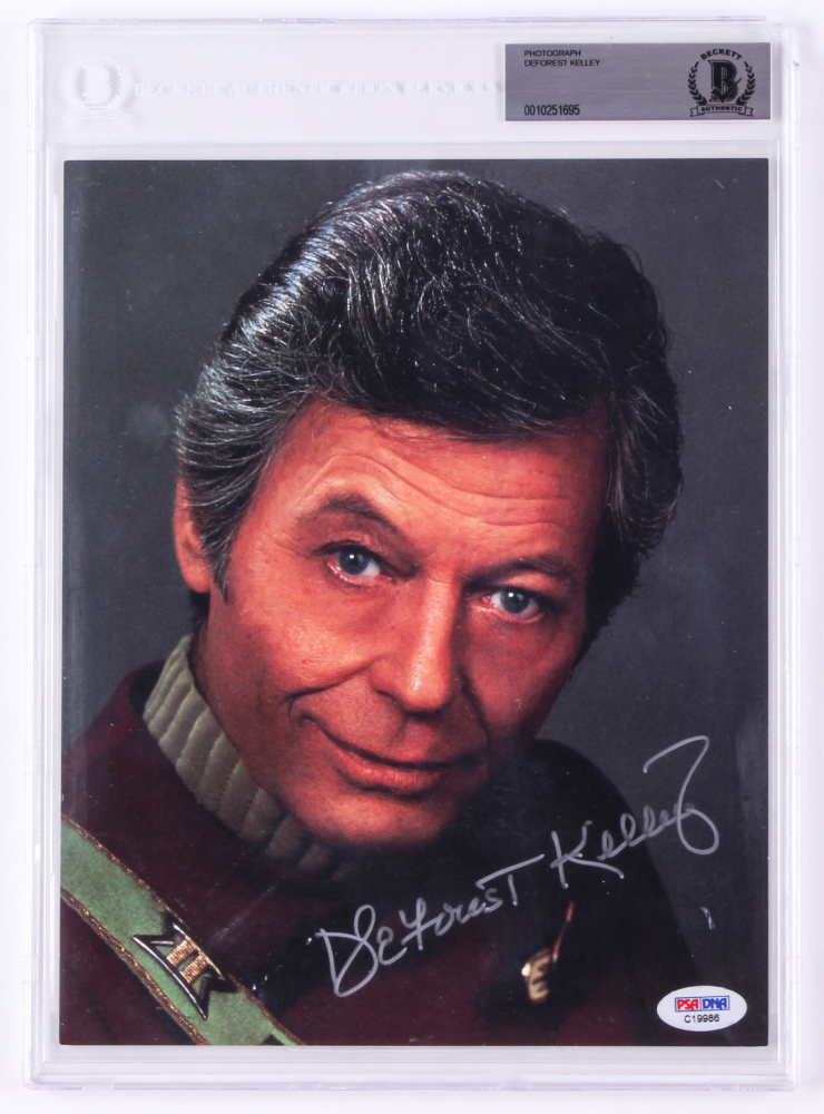 DeForest Kelley Signed 8x10 Photo (Beckett Encapsulated) | Pristine Auction