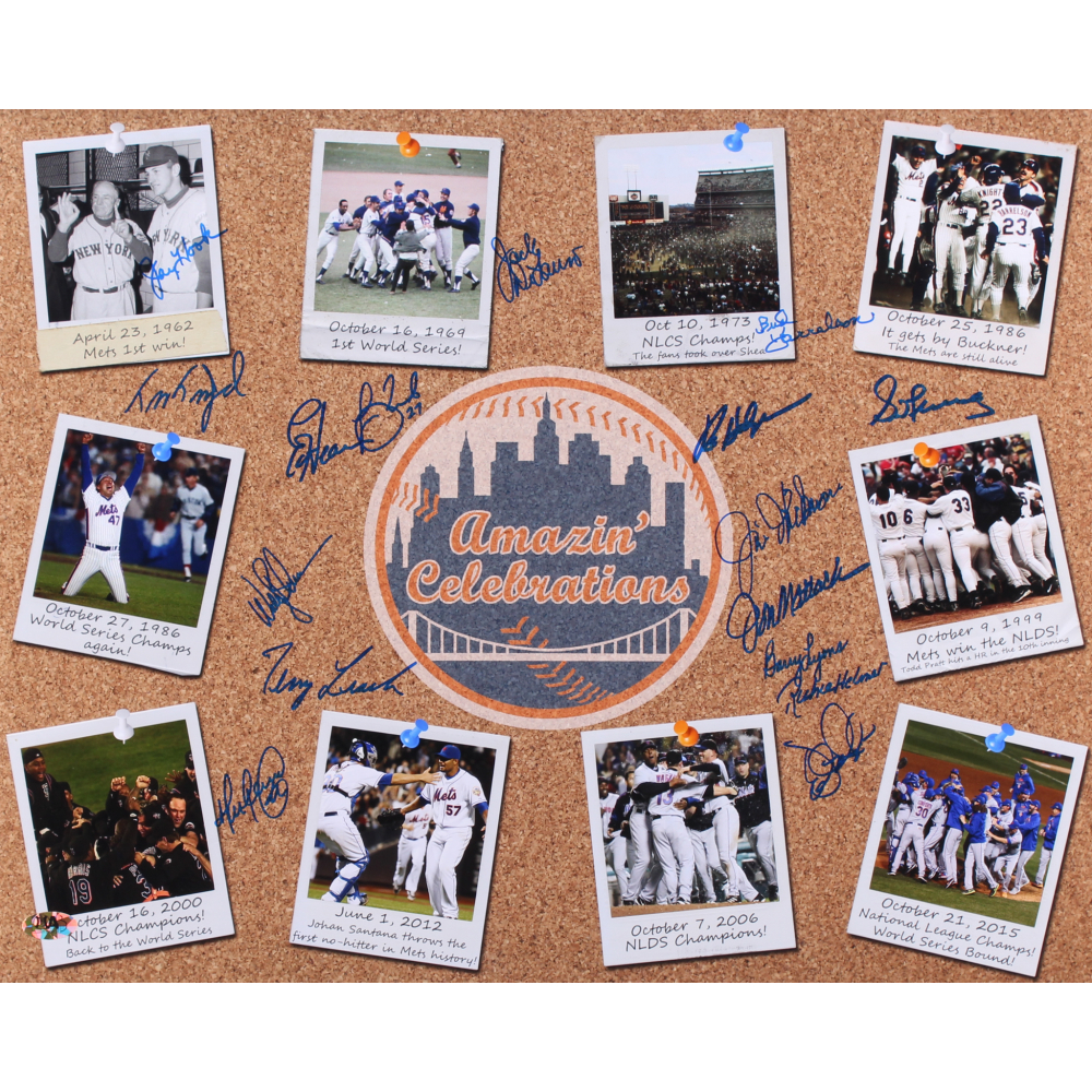 Mets Amazin' Celebrations 16x20 Photo Signed by (16) with Bud Harrelson ...