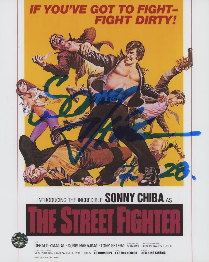 Sonny Chiba Signed "The Street Fighter" 8x10 Photo (Legends COA ...