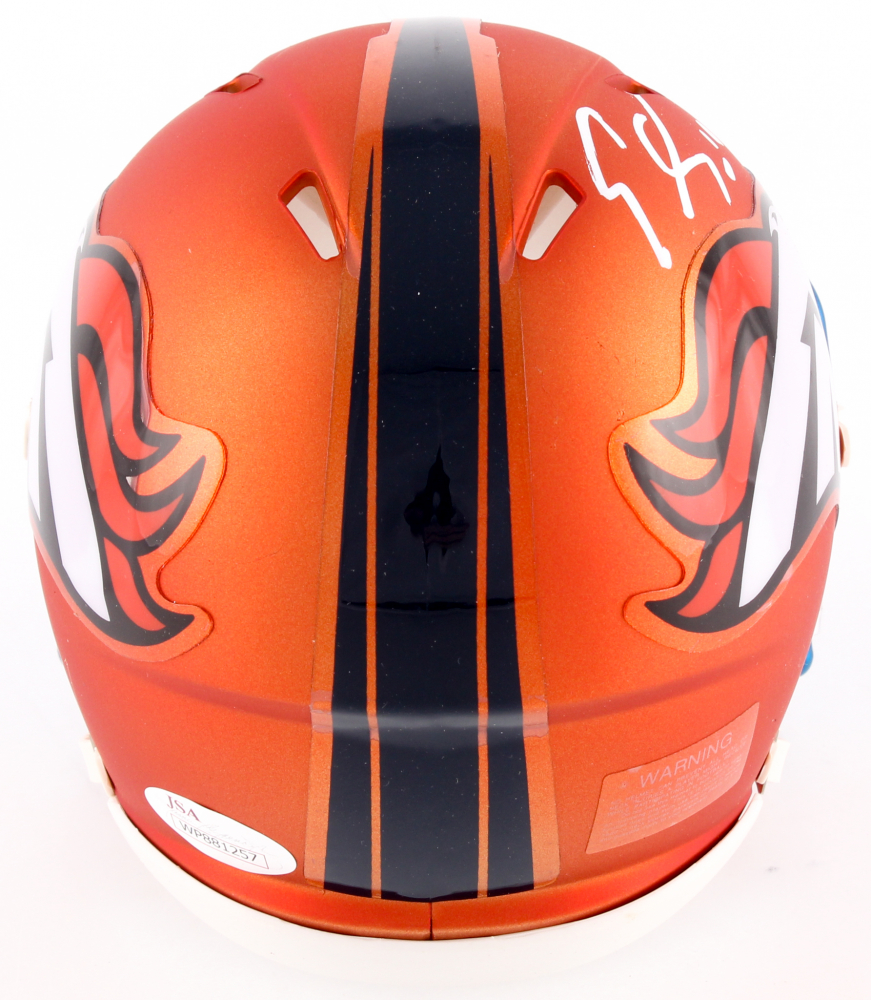 Emmanuel Sanders Signed Broncos Blaze Mini Speed Helmet (JSA COA ...