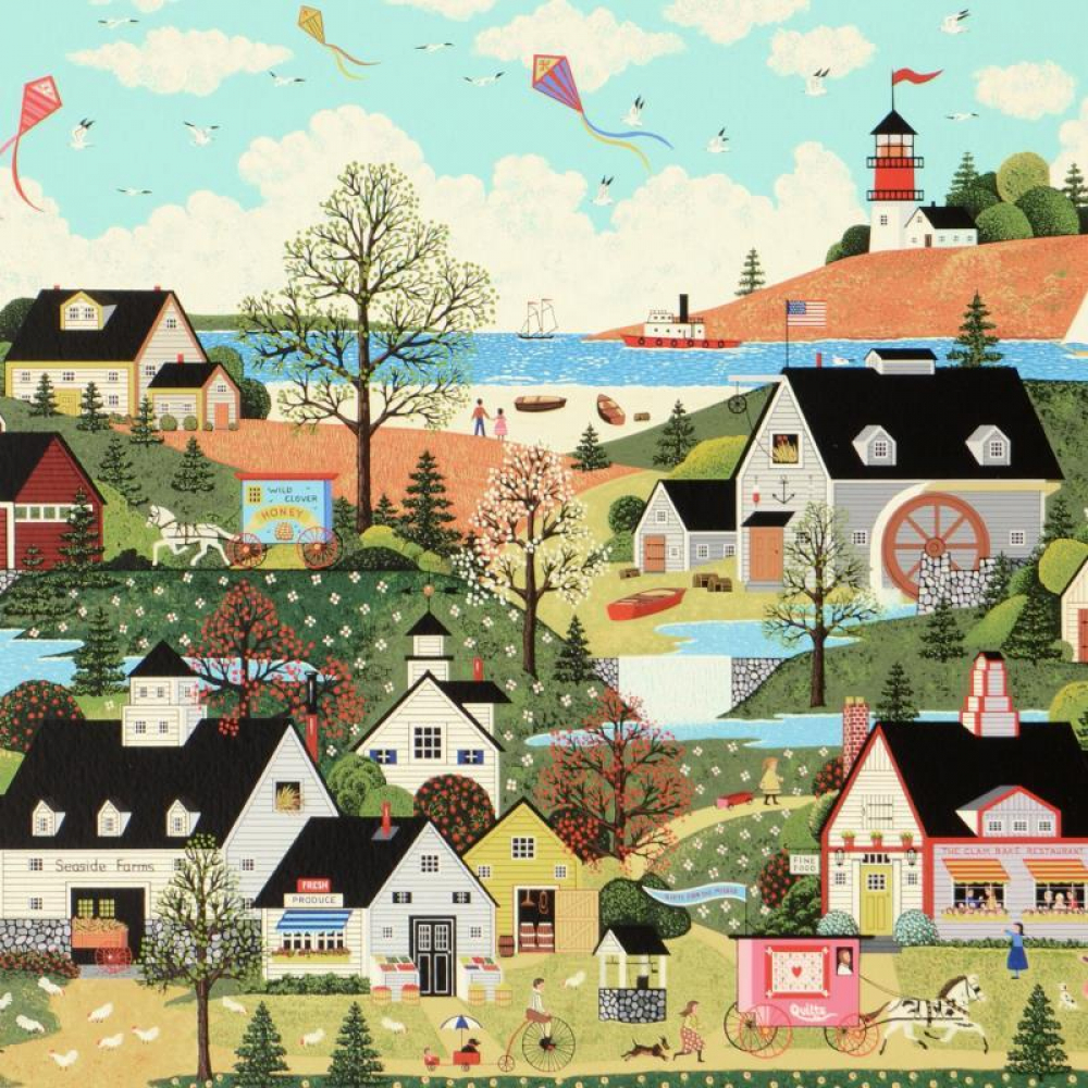 Jane Wooster Scott Signed "Sunday in New England" Limited Edition 26x22 ...