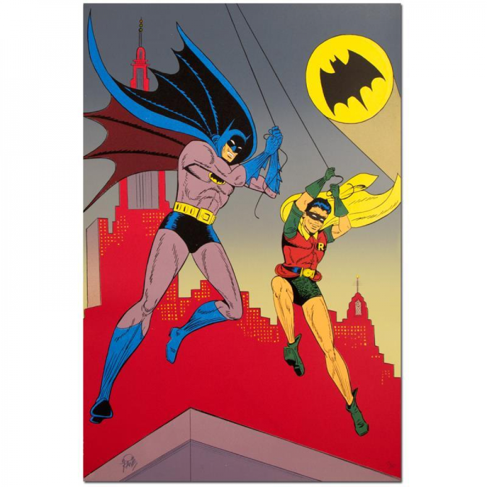 Bob Kane Signed "Batman & Robin" Extremely Rare Limited Edition 24x36 ...