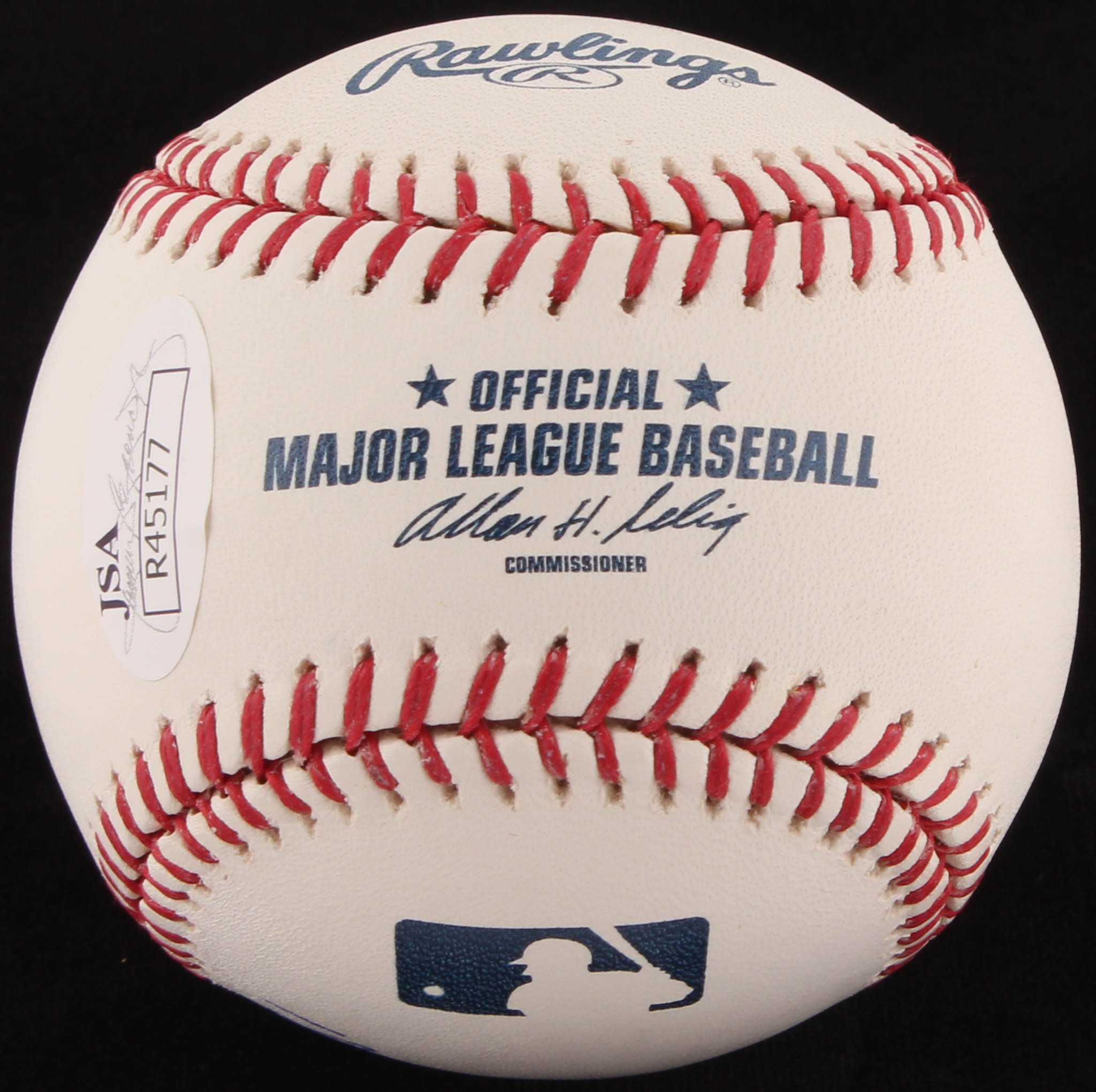 Dennis Rasmussen Signed OML Baseball Inscribed "18-6 in 1986 ...