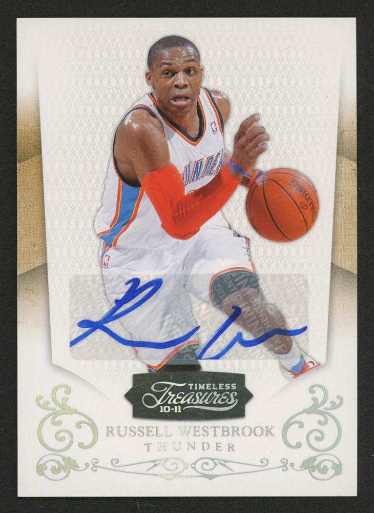 2010-11 Timeless Treasures Signatures Silver #32 Russell Westbrook #88/ ...