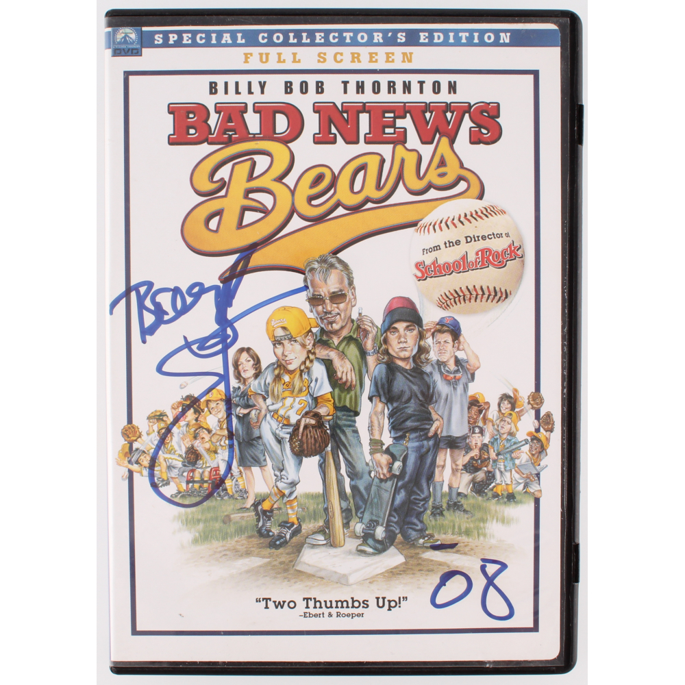 Billy Bob Thornton Signed "Bad News Bears" DVD Cover Inscribed "08 ...