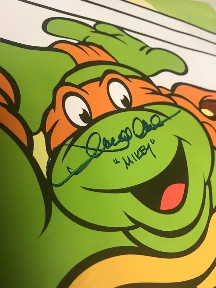 Teenage Muntant Ninja Turtles Cartoon Cast Signed 24x36 Poster with (8 ...