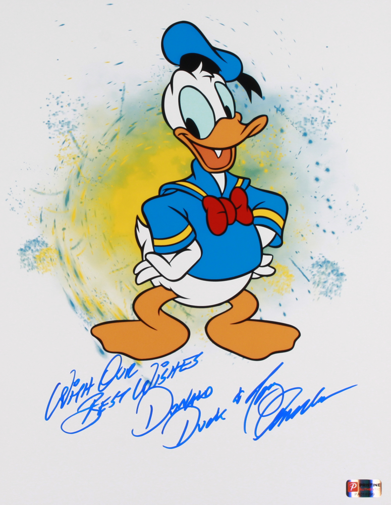 Tony Anselmo Signed & Inscribed "Donald Duck" Disney 11x14 Photo (PA ...