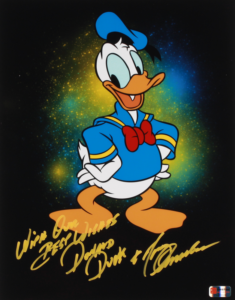 Tony Anselmo Signed & Inscribed "Donald Duck" Disney 11x14 Photo (PA ...