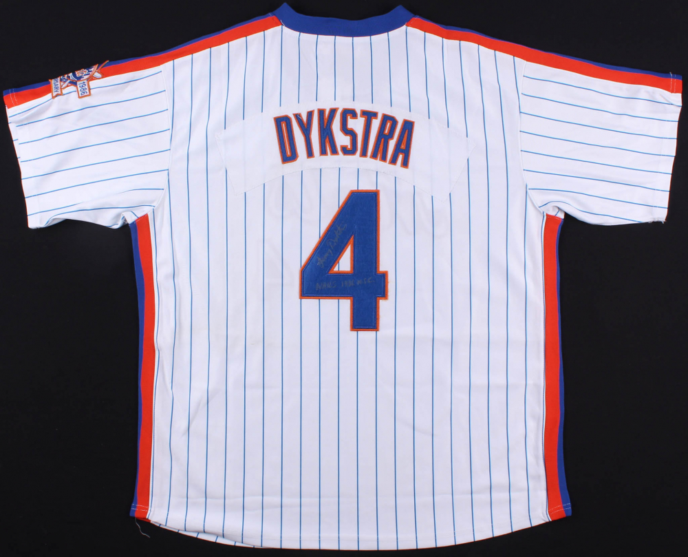 Lenny Dykstra Signed Mets Jersey Inscribed "Nails 1986 W.S.C" (PSA LOA ...