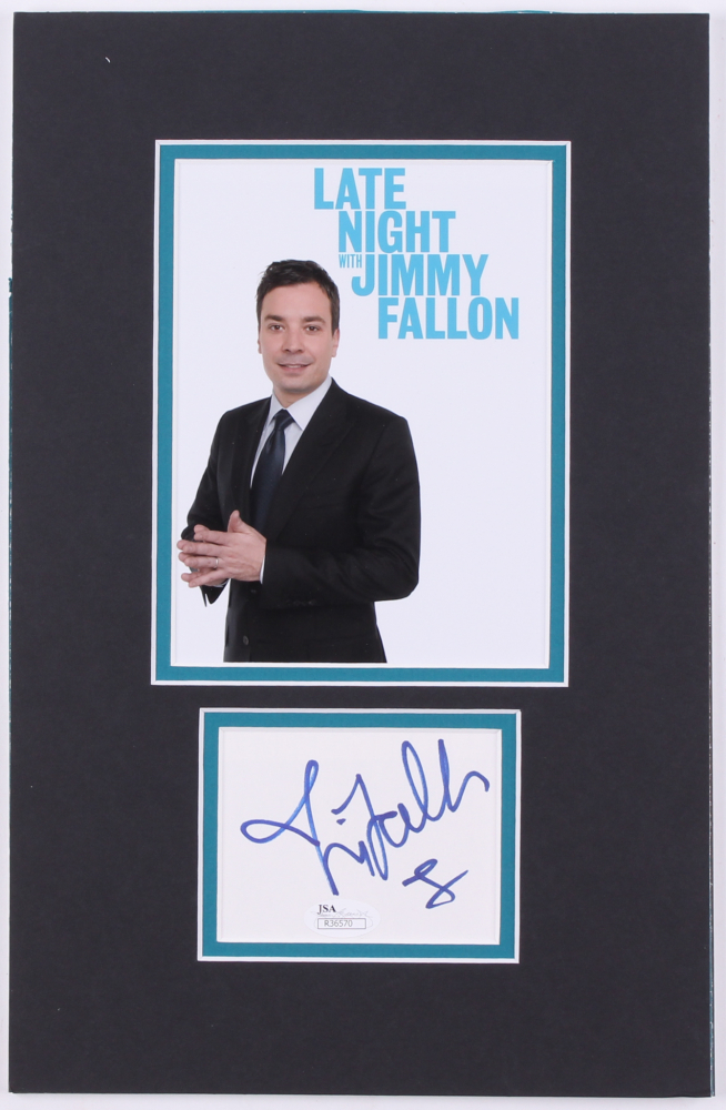 Jimmy Fallon Signed 9x14 Custom Matted Signature Cut Display (JSA COA ...