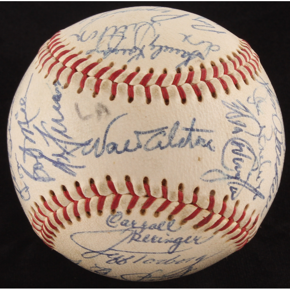 1966 Dodgers ONL Baseball Team Signed by (26) with Sandy Koufax, Don ...