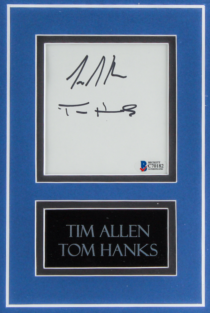 Tim Allen & Tom Hanks Signed "Toy Story" 15x20 Custom Framed Cut ...
