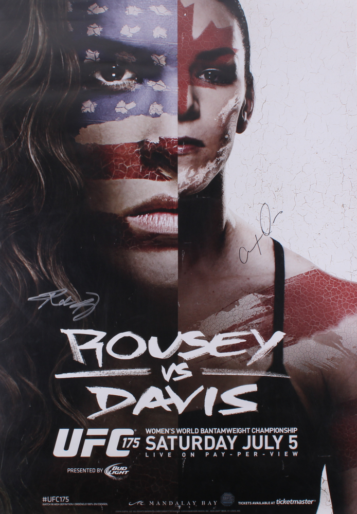 Ronda Rousey & Alexis Davis Signed 27x38 Poster (UFC Hologram ...