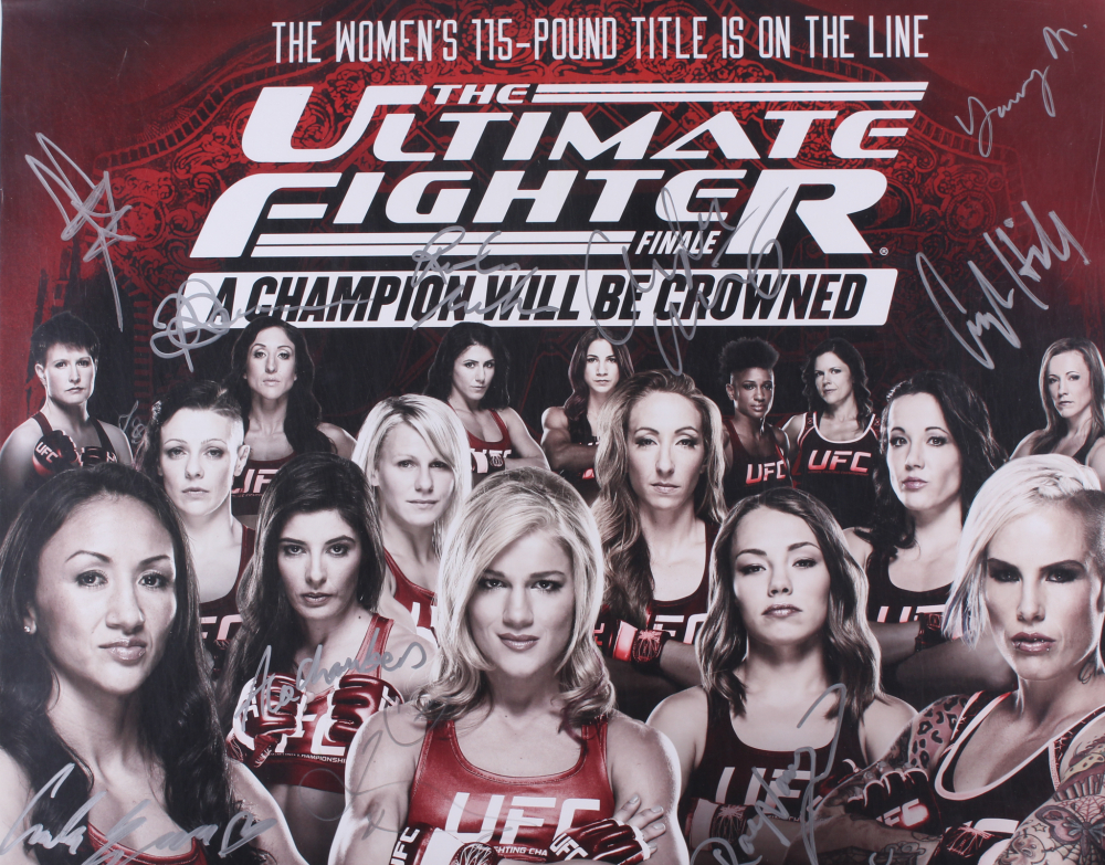 UFC Ultimate Fighter 27x 38 Poster Signed by (21) with Carla Esparza ...