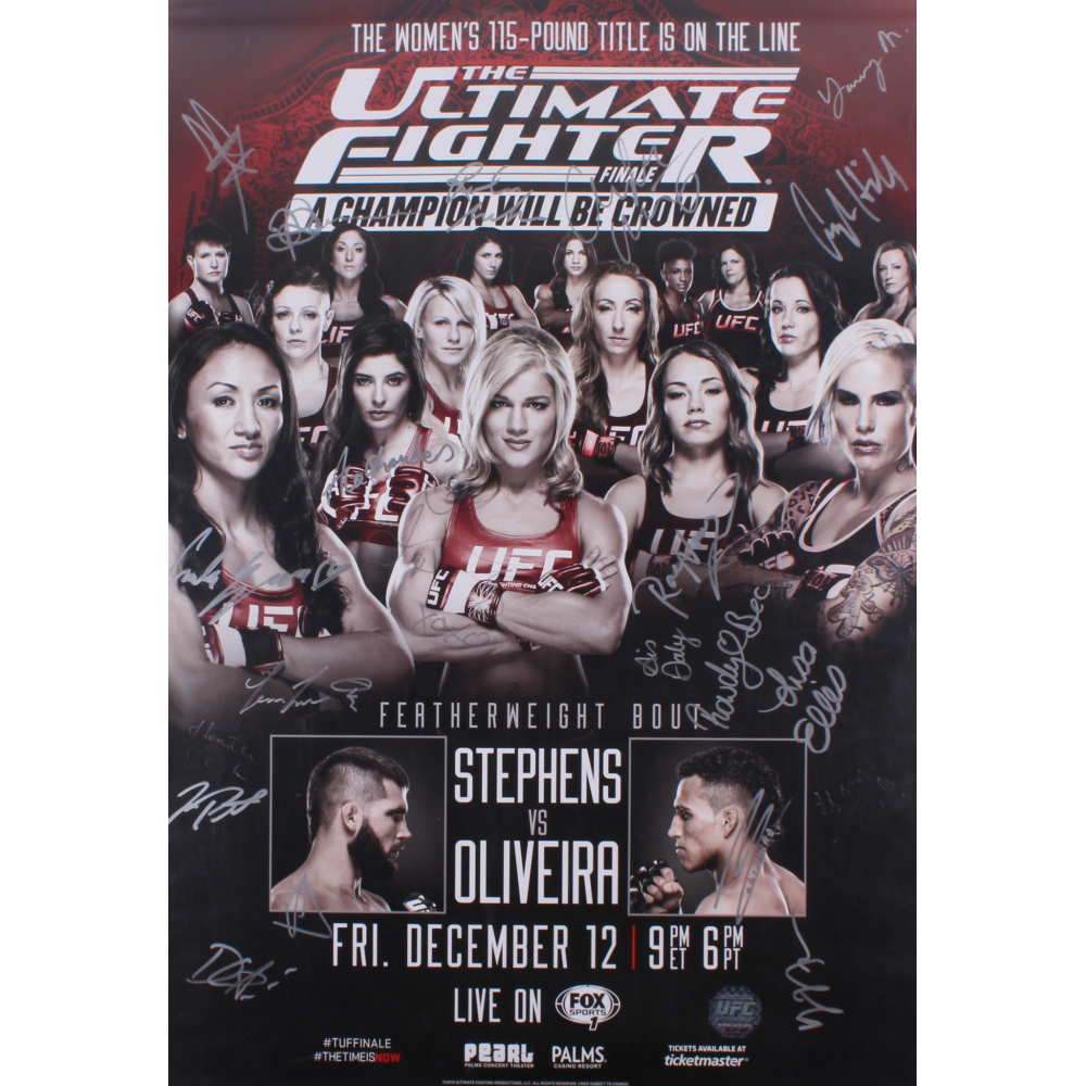 UFC Ultimate Fighter 27x 38 Poster Signed by (21) with Carla Esparza ...
