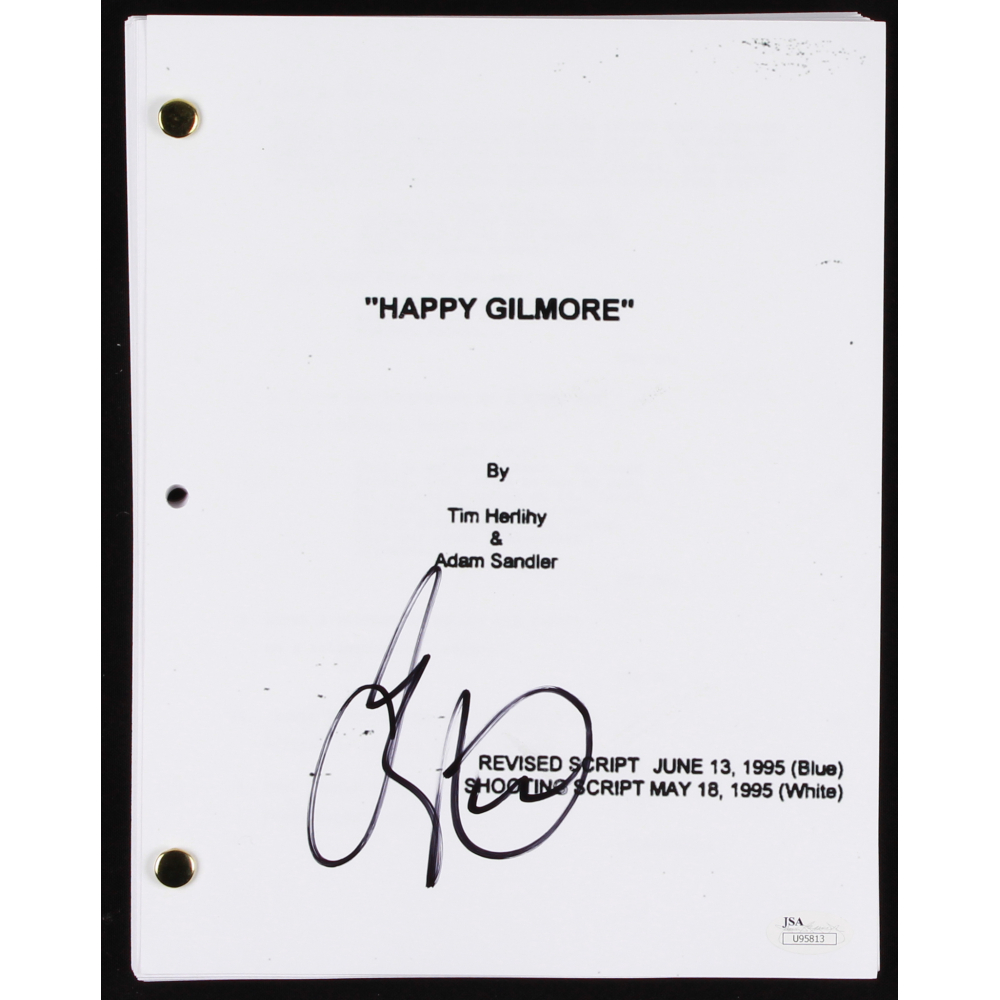 Adam Sandler Signed "Happy Gilmore" Full Movie Script (JSA COA ...