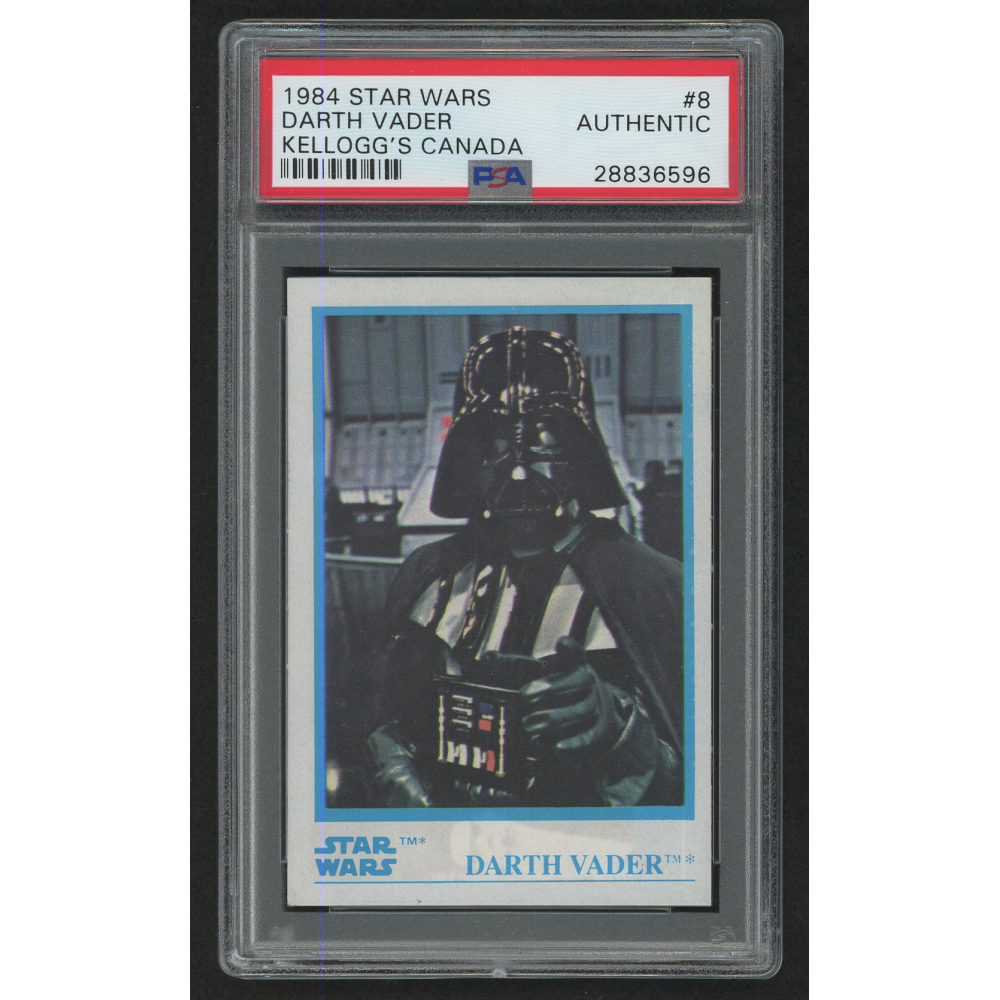 1984 Star wars Darth Vader Kellogg's Canada #8 (PSA Authentic ...