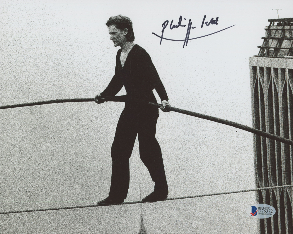Philippe Petit Signed "World Trade Center Walk" 8x10 Photo (Beckett COA ...