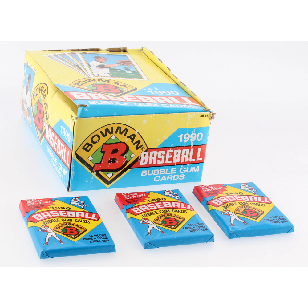 1990 Bowman Baseball Bubble Gum Box of (36) Packs | Pristine Auction