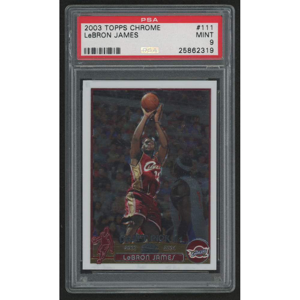 2003-04 Topps Chrome #111 LeBron James RC (PSA 9) | Pristine Auction