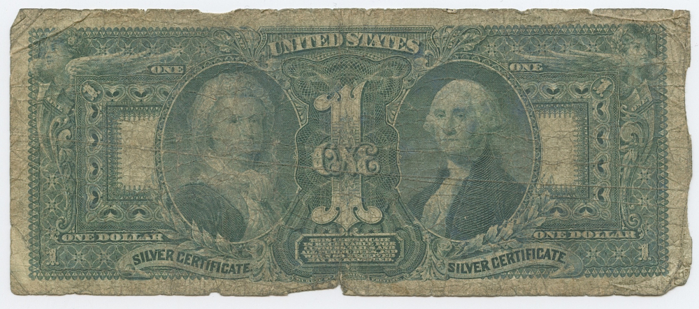 1896 $1 One Dollar "Educational Series" U.S. Silver Certificate Large ...