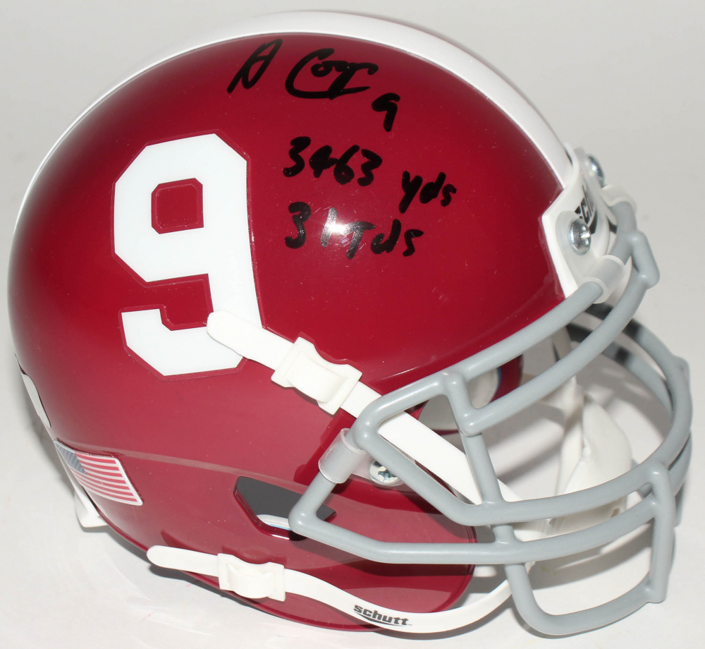 Amari Cooper Signed Alabama Crimson Tide Mini-Helmet Inscribed "3463 ...