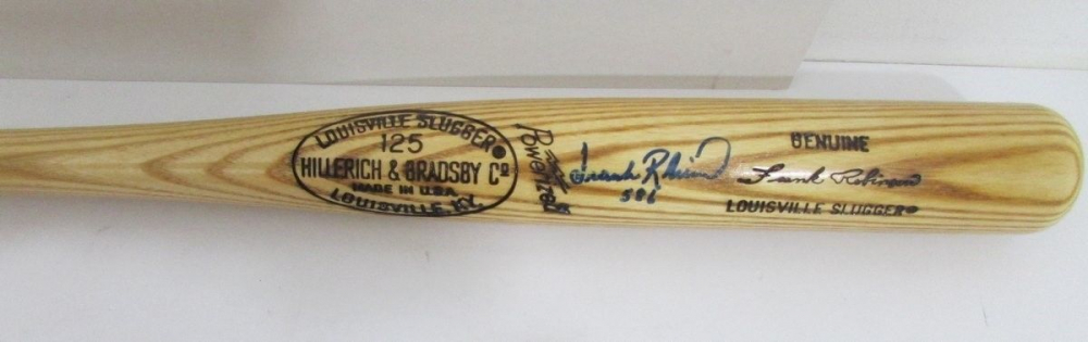 Frank Robinson Signed Louisville Slugger Custom Engraved Baseball Bat ...