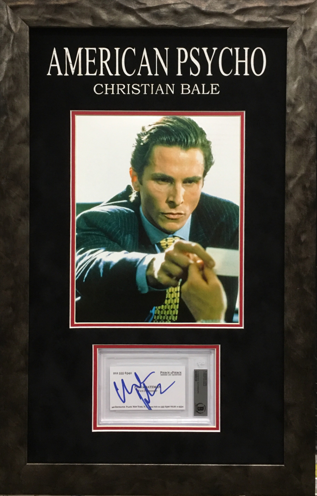 Christian Bale Signed American Psycho 15x23 Custom Framed Display ...