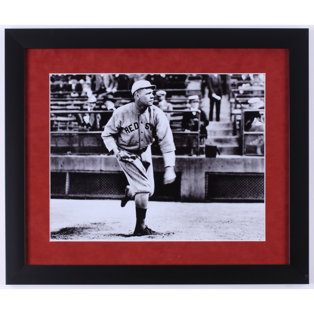 Babe Ruth Red Sox 16x19 Custom Framed Photo | Pristine Auction