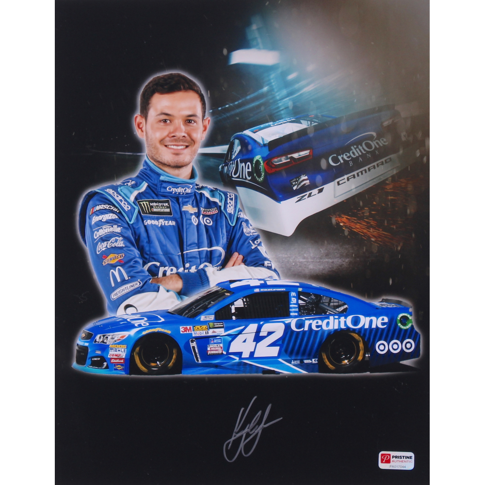 Kyle Larson Signed NASCAR 2017 Credit One 11x14 Photo (PA COA ...